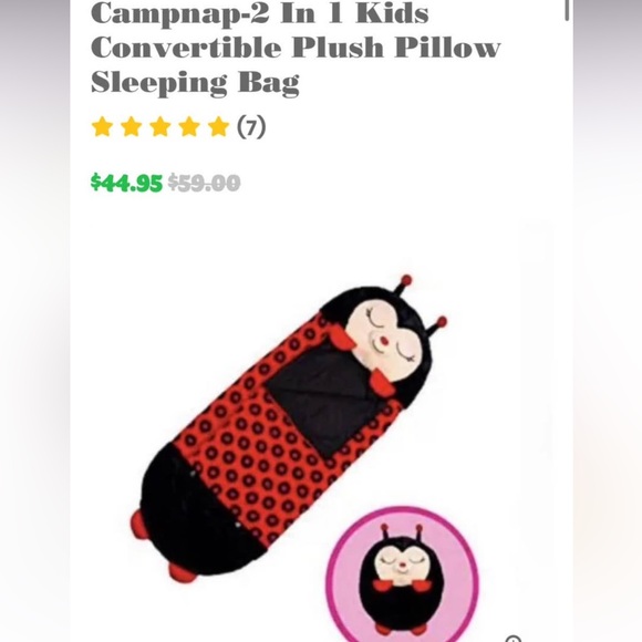happy napper | Other | Happy Napper Lady Bug Folding Pillow And ...
